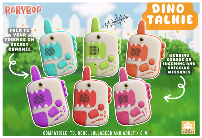Second Life Marketplace - :bb: Dino Talkie - Fatpack